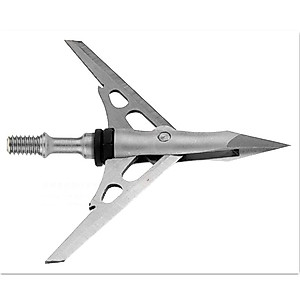 Fay Outdoor Sport 100 Grain Hunting Broadheads Mechanical for Compound Recurve Bow Arrows and Crossbow Bolts with Two Blades (12 PK)