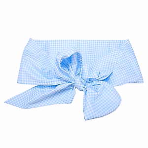 Tnfeeon Baby Swaddle Wrap Sash, Cotton Maternity Bowknot Newborn Infant Blanket for Photo Shot (Light Blue Plaid)