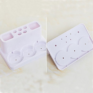 Eslite Toothbrush Toothpaste Holder Stand for Bathroom Storage Organizer