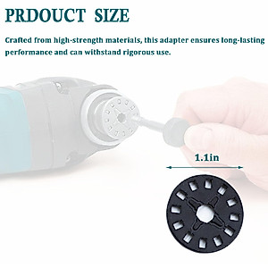 196271-6 Quick-Fit Accessory Adapter for Makita Hex Interface Oscillating Tool 1/4-inch, Gray