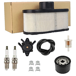 Euros 11013-7047 Air Filter with 49065-7007 Oil Filter 49040-7001 Fuel Pump Tune Up Kit Fit For Kawasaki FR651V FR691V FR730V FS481V FS541V FS600V FS730V 4 Stroke Lawn Mower