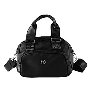 QXPDD Crossbody Bag for Women Shoulder Bags Vintage Nylon Handbag Messenger Bag Travel Daily Tote Bag,Black