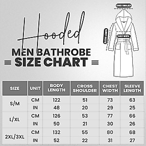 NY Threads Mens Hooded Fleece Bathrobe Plush Long Spa Robe Pack of 1, 2X-Large/3X-Large, Navy