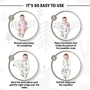 WOOLY HEROES Newborn Swaddle Blankets ~ 100% Cotton Baby Swaddles 0-3 Months ~ Easy to Use Newborn Sleep Sacks with a Leg Pocket and Adjustable Straps - Swaddle Sack for Baby Boys & Girls - Pack of 3