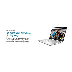 HP 2022 New Flagship 14 Laptop: 14" FHD IPS Display, Dynamic 4-Core Intel i3-1125G4(Upto 3.7GHz), 16GB RAM, 256GB SSD, UHD Graphics, Backlit-KYB, FP-Reader, WiFi, Fast Charge, HDMI, USB-C, Win10S, TF