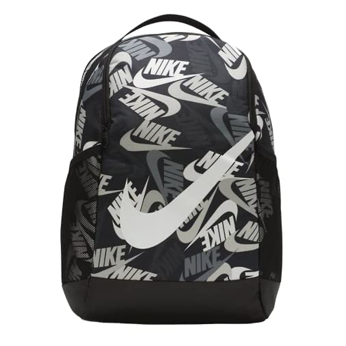 NIKE SPORTSWEAR BRASILIA BACKPACK CU8962-010 18L Black/Glossy White, 18 x 12 x 5 in, Black/Glossy White, 45 x 30 x 12 cm