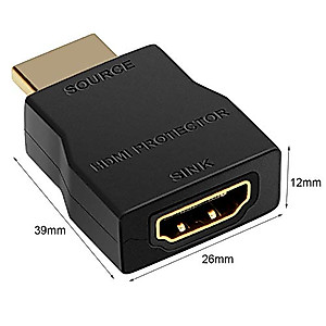 NEWCARE HDMI Surge Protector, Mini Portable HDMI 1.4 Protector for ESD and Surge Protection, Support HDCP - Black