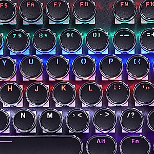 104 Keys Gaming Keyboard Ergonomically Designed Black RGB Backlit Mechanical Keyboard for Laptop (Red Switch)