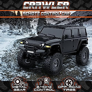 Rc Rock Crawler Rc Cars, Rc Truck 4x4 Off Road Waterproof, All Terrain 1/24 RC Monster Truck, Ideal Christmas Birthday Gifts for Kids Boys Adults