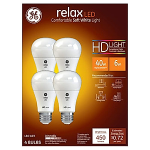 GE 4PK 6W SW A19 Bulb