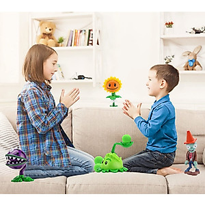 JHESAO 4 PCS Plants and Zombies Toys Action Figures Zombies PVZ Toys Set 1 2 Series Great Gifts for Kids and Fans,Birthday and Christmas Party