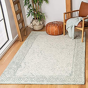 SAFAVIEH Roslyn Collection 3' x 5' Green/Blue ROS351J Handmade Wool Area Rug