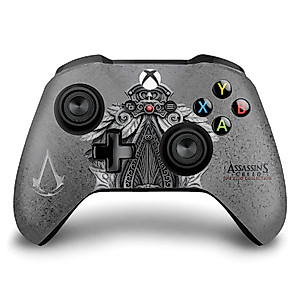 Head Case Designs Officially Licensed Assassin's Creed Belt Crest Brotherhood Graphics Matte Vinyl Sticker Gaming Skin Decal Cover Compatible With Xbox One S Console and Controller Bundle