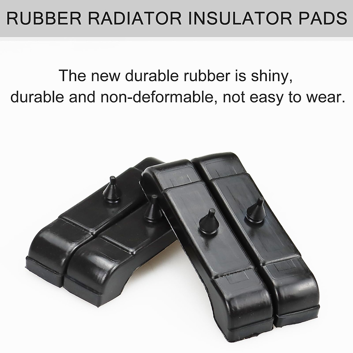 Rubber Radiator Insulator Pads for GM Buick Chevrolet GMC Pontiac 3 Core Radiator Cushions Support Mounts Replace 4012-326-681S