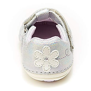 Stride Rite baby girls Soft Motion Liliana Mary Jane Flat, Iridescent, 5.5 Wide Toddler US