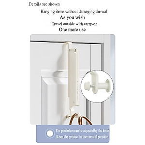 BEWITU Over The Door Clothes Drying Rack, Folding Hanging Coat Rack for Indoor Laundry Room Compact Small Space Foldable Portable Clothing Hanger Hook Collapsible