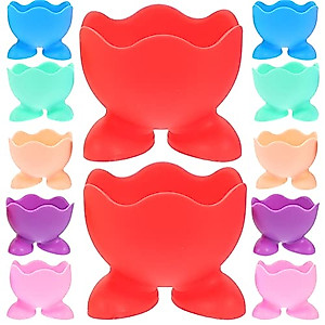 BESTOYARD 12pcs Silicone egg tray makeup sponge drying stand sphere egg cups for display breakfast maker egg boiler molds cup easter egg cups egg topper poached eggs storage