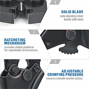 iCrimp ICP-PC01 PEX Cinch Clamp Removal Tool for Removing 3/8-in, 1/2-in, 3/4-in, 1-in ASTM F2098 Stainless Steel Pinch Clamps and up to 13mm Wide Ear Clamps, Hand Clamp Cutter