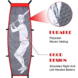 VAIPI Baseball Pitching Net Softball Pitching Trainer with 2 Dummy Batter Batting Net and Pitching Zone Hitting Aid Training Equipment for Practice Improved Hitting and Pitching Accuracy Training