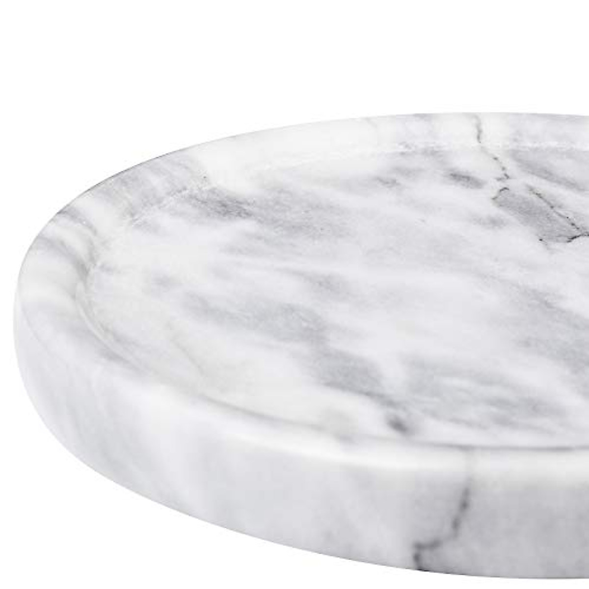 Marble Stone Decorative Tray for Counter Dresser, Nightstand or Desk for kicthen 7.8in