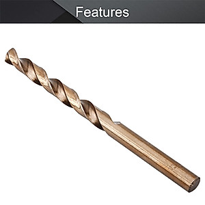 Utoolmart 1pcs 8mm Twist Drill with Titanium Coated High Speed Steel Bit HSS CO for Steel,Copper,Aluminum Alloy