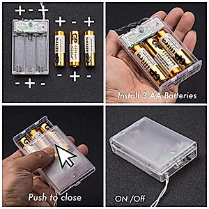 Christmas Snowflake String Lights 20LED-(2M/6.56ft), 2 Lighting Modes for Home Garden Party Centerpiece Decoration