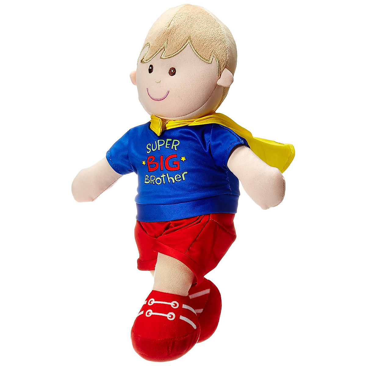 Big Brother Set for Little Boys and Toddlers, Super Big Brother Doll with Cape and I am a Big Brother Book by Carolyn Church Bundle with Gift Tag (Super Brother / Church / Gift Tag)