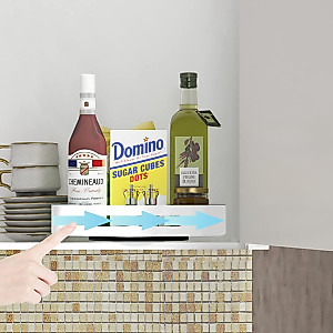 JYL HOME Lazy Susan Rotating Organizer Turntable for Cabinet, 12-Inch, White