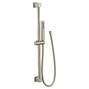 Moen 3988EPBN One-Function Eco-Performance Modern Handshower with 30-Inch Slide Bar and 69-Inch Hose, Brushed Nickel