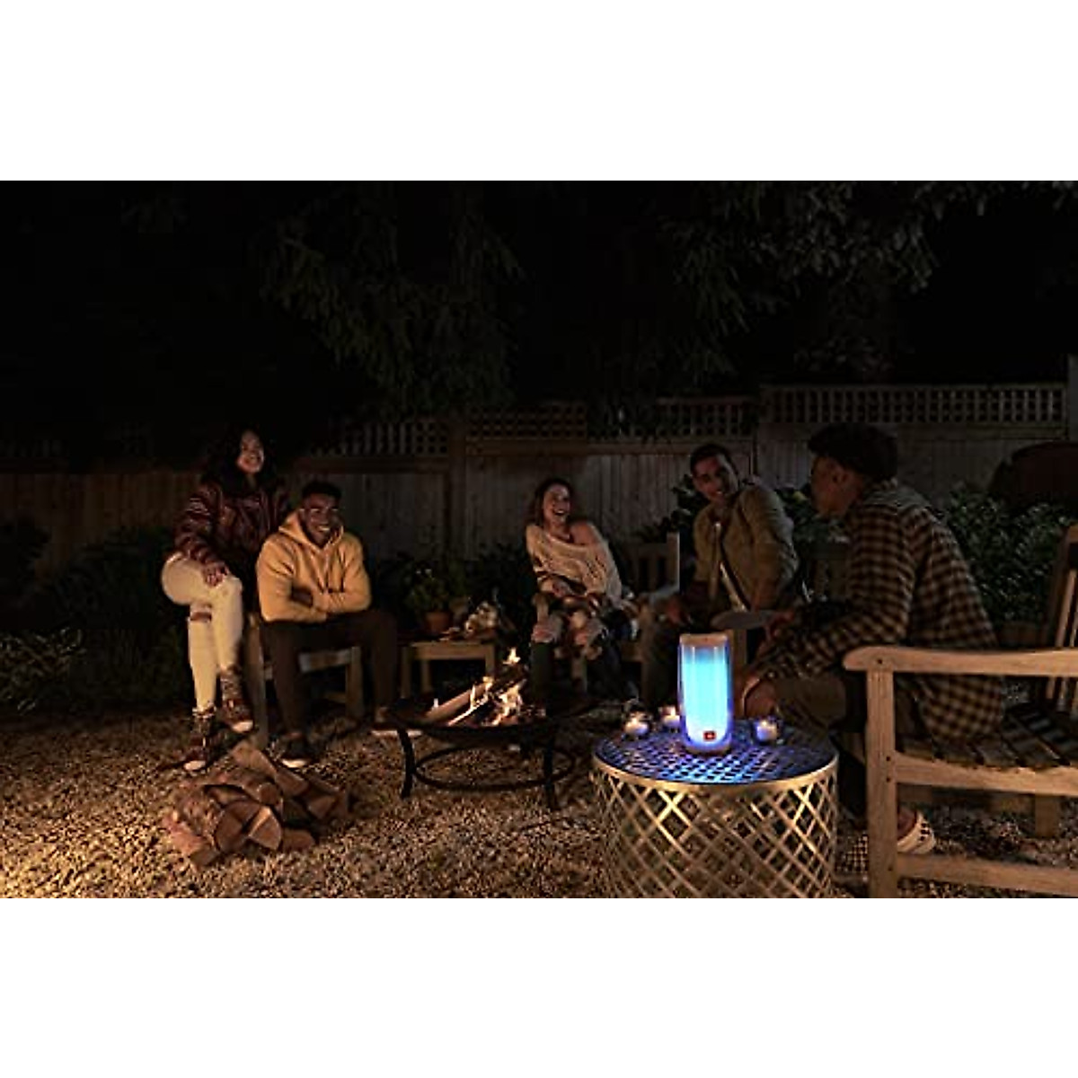 JBL Pulse 4 - Portable Bluetooth Speaker with 360 degrees LED lights, powerful sound and deep bass, IPX7 waterproof, 12 hours of playtime, JBL PartyBoost for multiple speaker pairing (White)