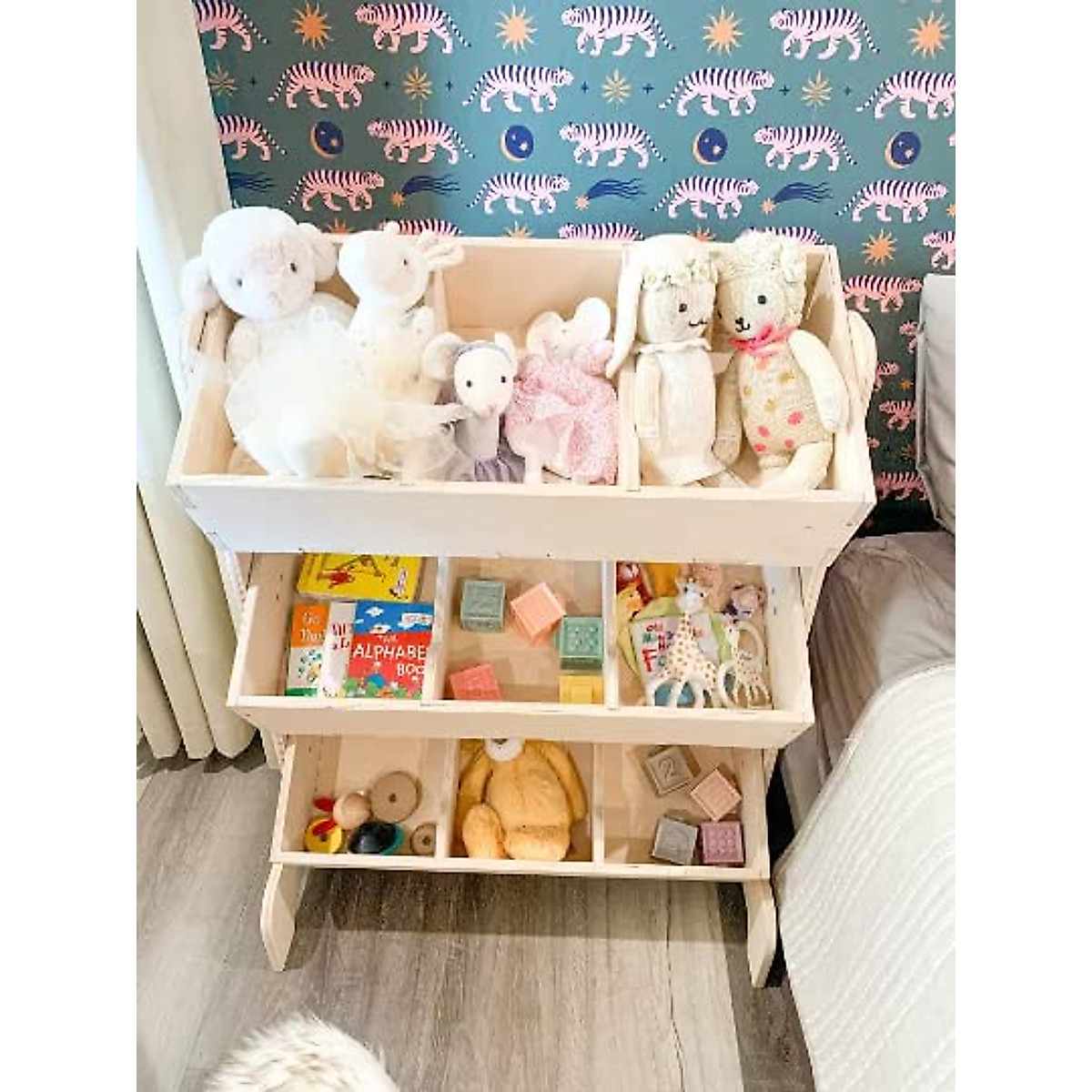 Bush Acres Montessori Organizer – Storage for Toddlers Supplies - Wooden Furniture – Playroom Storage – Playroom Organization