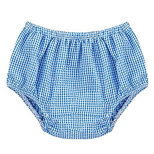 Baby Girls' Boys Unisex Soft Cotton Ruffle Basic Diaper Cover Bloomers for Toddler Girl Shorts Briefs Panty Underwear Panties Plaid blue One Size