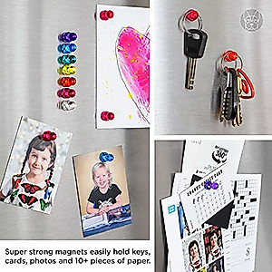 Colorful Push Pin Magnets |56 pc| Fun Magnetic Push Pins Used for Office Magnets, Whiteboard Magnet, Refrigerator Magnets, Classroom Magnets, Calendar Magnets, Map Magnets & Pictures