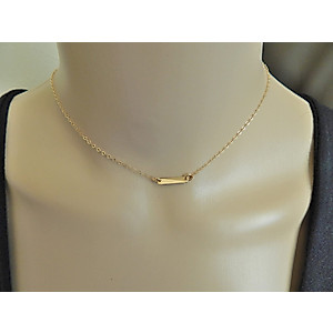 itianxi Dainty Bar Choker Necklace for Women,14K Gold Plated Cute Tiny Balance Charm Chokers,Delicate Simple Fashion Necklaces Jewelry
