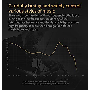 CCA C12 in-Ear Monitors, 5BA+1DD in Ear Earphone Hybrid HiFi Stereo Noise Isolating IEM Wired Earphones/Earbuds/Headphones with Detachable Cable CPin for Musician Audiophile (with Mic, C12 Gold)