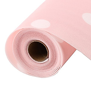 uxcell Non Adhesive Kitchen Table Cabinet Shelf Paper Drawer Liner Mat Lining Pad, 11.8 Inch x 9.8 Ft, Pink Dot Pattern