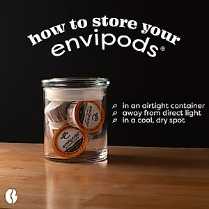 Fresh Roasted Coffee, Irish Cream Compostable envipods, Medium Roast, Kosher, 12 Count, for Keurig K Cup Brewers | Not for use in Ninja or Hamilton Beach Brewers