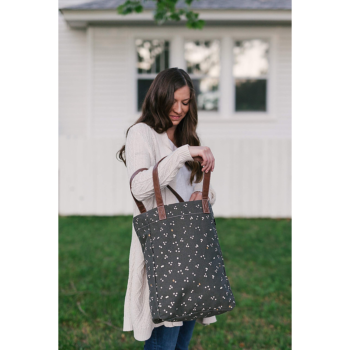 Maika Market Tote, Nochi, Grey