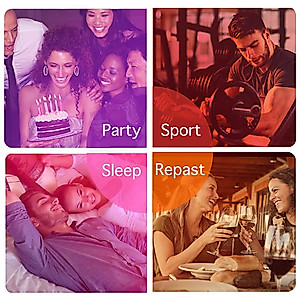 HEKEE E12 LED Candelabra Light Bulbs, Color Changing Candle, B11 40W Incandescent Equivalent, 450 Lumen, RGB + 2700K Warm White, 5Watt, 12 Colors, 2 Modes, Timer, Remote Control(4 Pack)