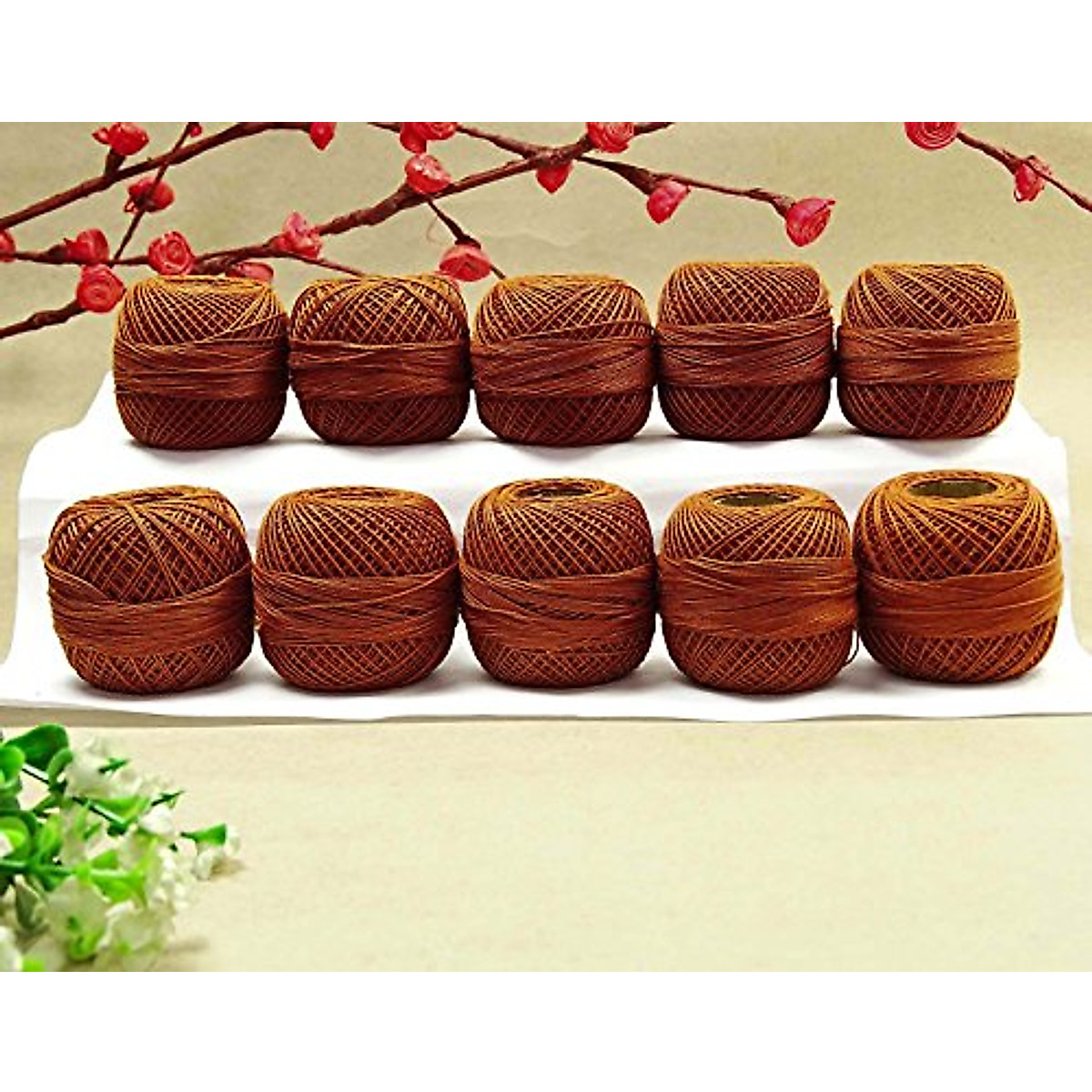 S2J Cotton Crochet Anchor Set of 10 Pcs Knitting Thread Tatting Yarn Embroidery Ball