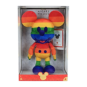 Disney Limited-Edition Rainbow Mickey Mouse Plush, Multicolor (30074)