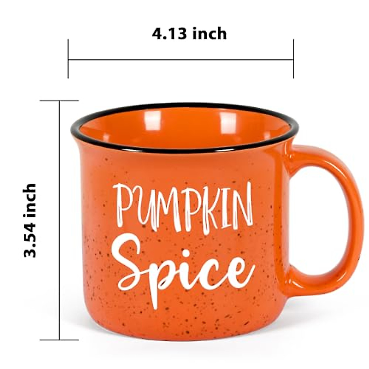 YHRJWN - Fall Coffee Mug, Pumpkin Spice Coffee Mug, Autumn Mug, Fall Cup, Thanksgiving Halloween Mug, Fall Autumn Decor, Thanksgiving Christmas Gifts for Women Men, Orange 15 Oz