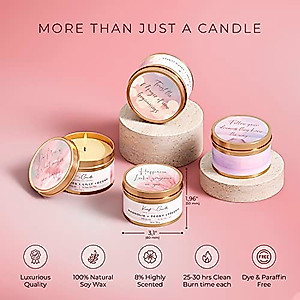 4 Pack Big Scented Candles Gift Set for Women, Natural Soy Wax, Long Lasting Aromatherapy 5.6 oz Candles for Stress Relief, Home Relaxation, Gift for Birthday, Valentines Day