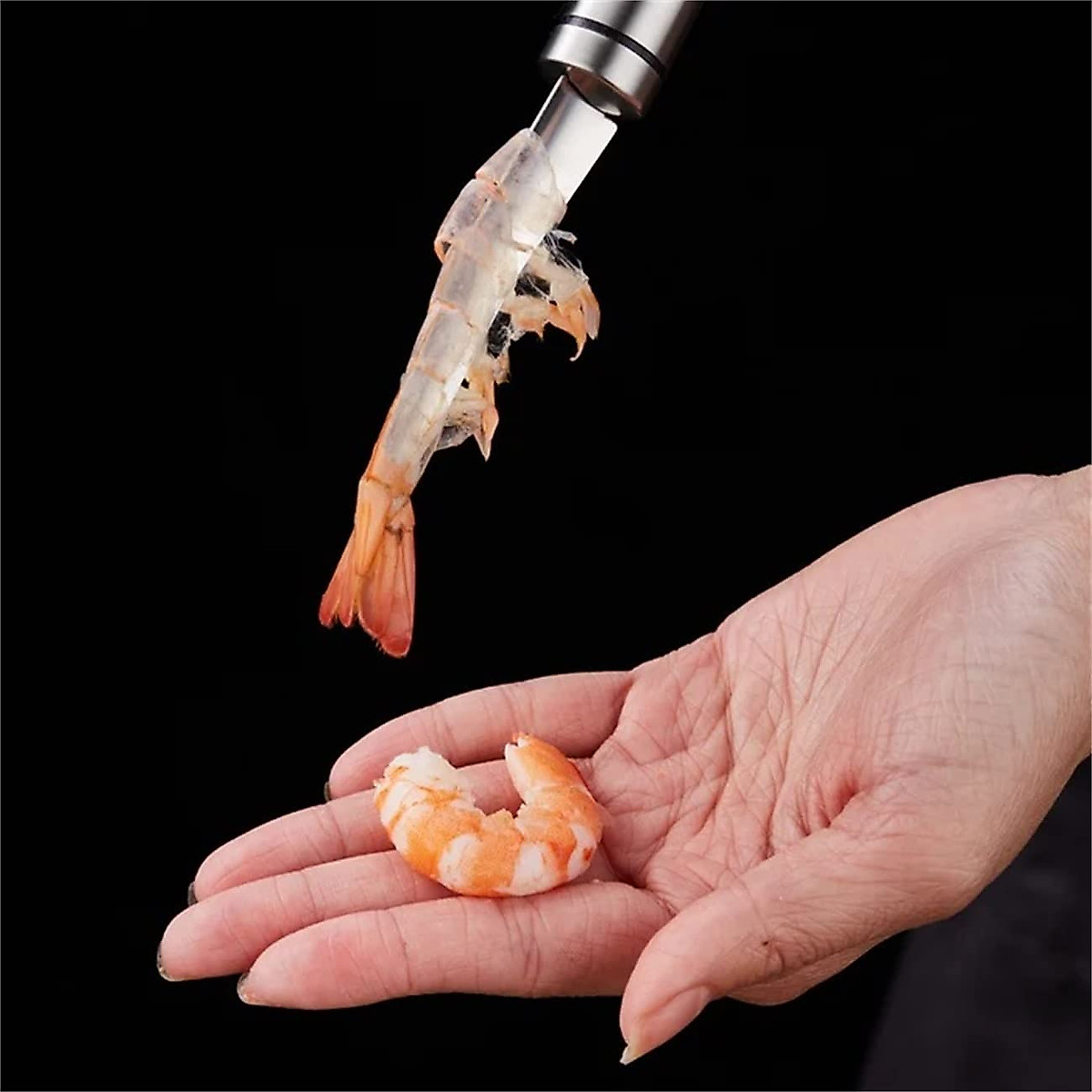 2023 New 5 in 1 Multifunctional Shrimp Line Fish Maw Knife with Cleaning Cloth, 304 Stainless Steel Shrimp Peeler, Fish Scale Remover, Kitchen Fish and Shrimp, Duck Intestine Cleaner (1PCS)