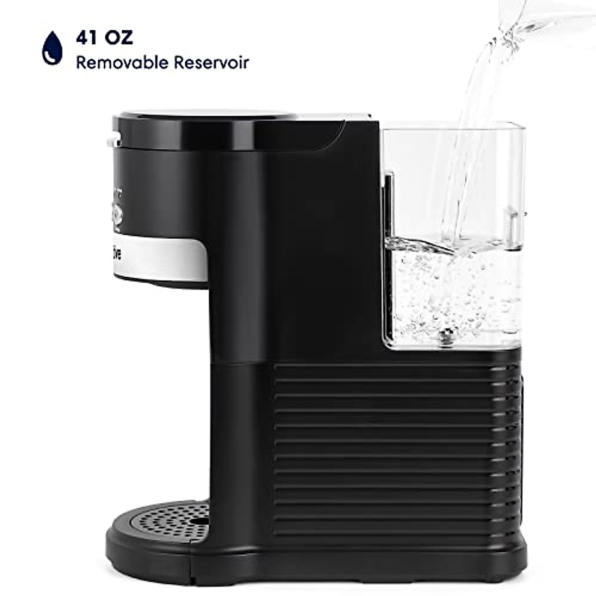 Sincreative Single Serve Coffee Maker, 2 in 1 Single Cup Coffee Makers for K Cup Pod or Ground Coffee, Compact Coffee Machine with Strong Brew Button, 6 to 14oz Brew Sizes, Gifts for Mom Dad Women Men