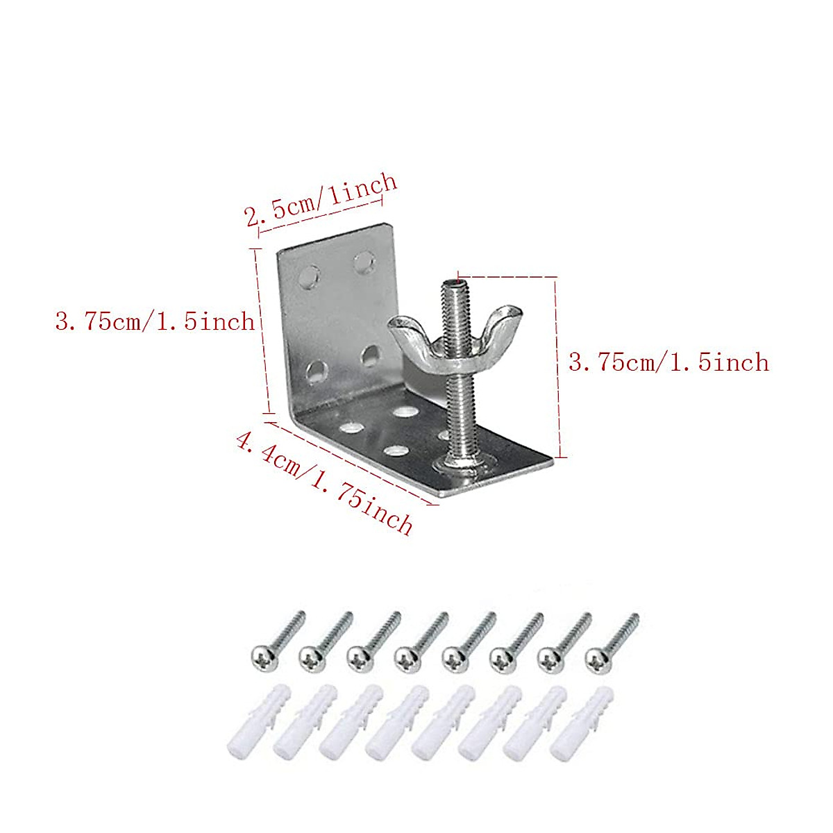 BOOHAO 4 pcs Roman Shade Wall L Bracke Mounting Installation L-Brackets for Roman Shade Home Window Drapery Bracke