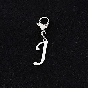 ENSIANTH Intial Letter A-Z Alphabet Charm Alphabet Jewelry for Women Gifts for Friends Clasps for jewelry (J)