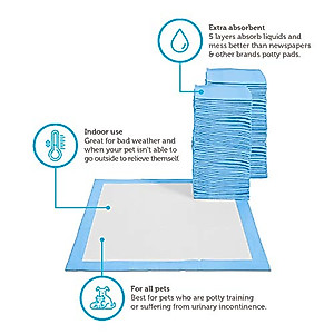 Puppy Pads Dog Pee Pad for Potty Training Dogs & Cats 22 x 22"- 100-Count Large