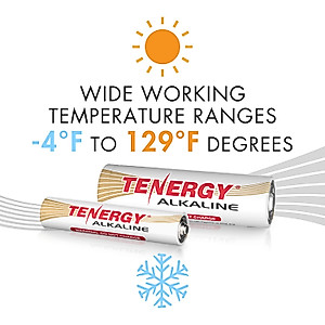 Tenergy Combo 48xAA 24xAAA 1.5V Alkaline Batteries, High Performance AA/AAA Non-Rechargeable Battery for Clocks, Remotes, Toys & Electronic Devices, Household Batteries