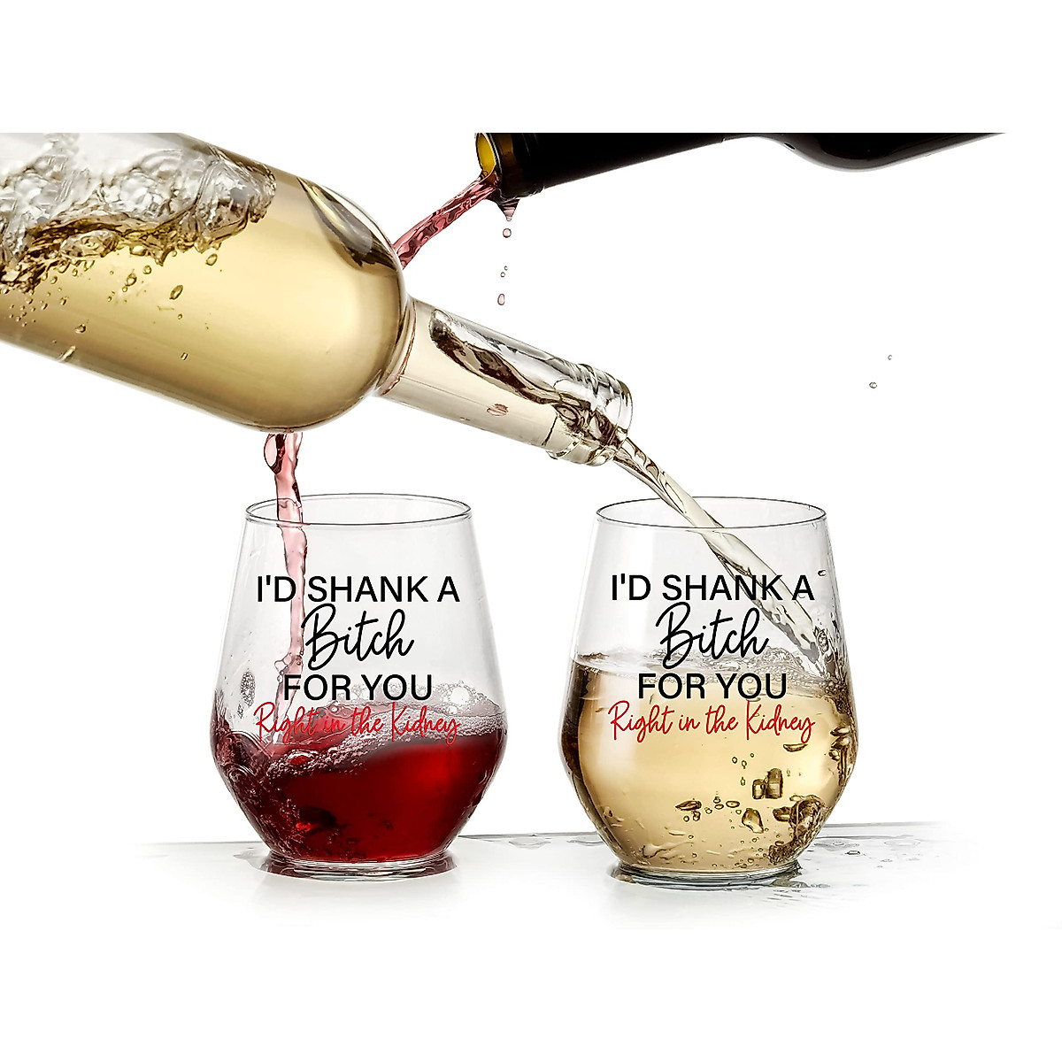 Friend Gifts for Women | Funny Wine Glass for Women | Humorous Gifts for Birthday Gifts for Friends Female | Cute Christmas Friendship Gifts Ideas for Women Funny Going Away Gifts | 15 oz Stemless